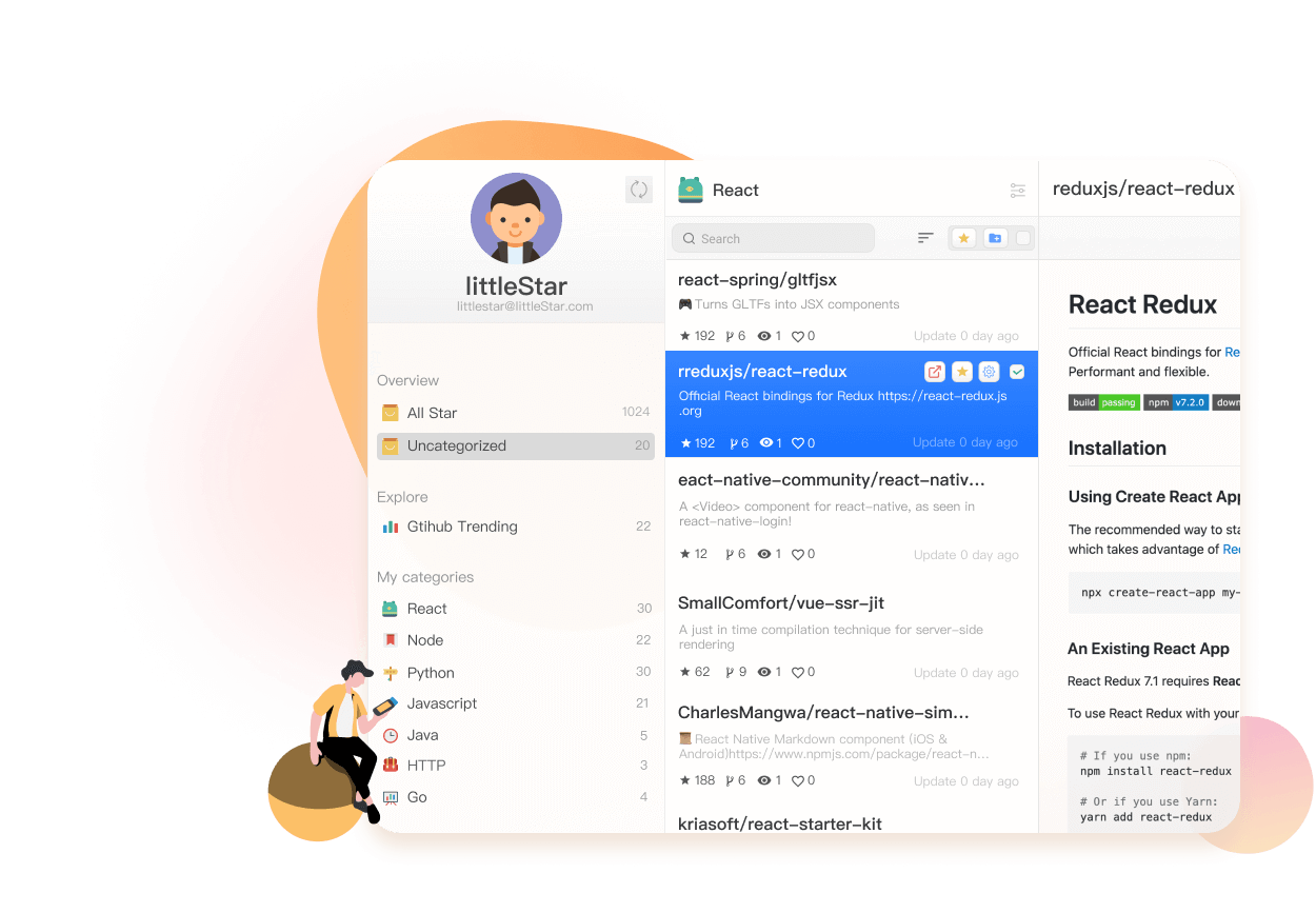小星云 Little Star - Github stars managerment tool